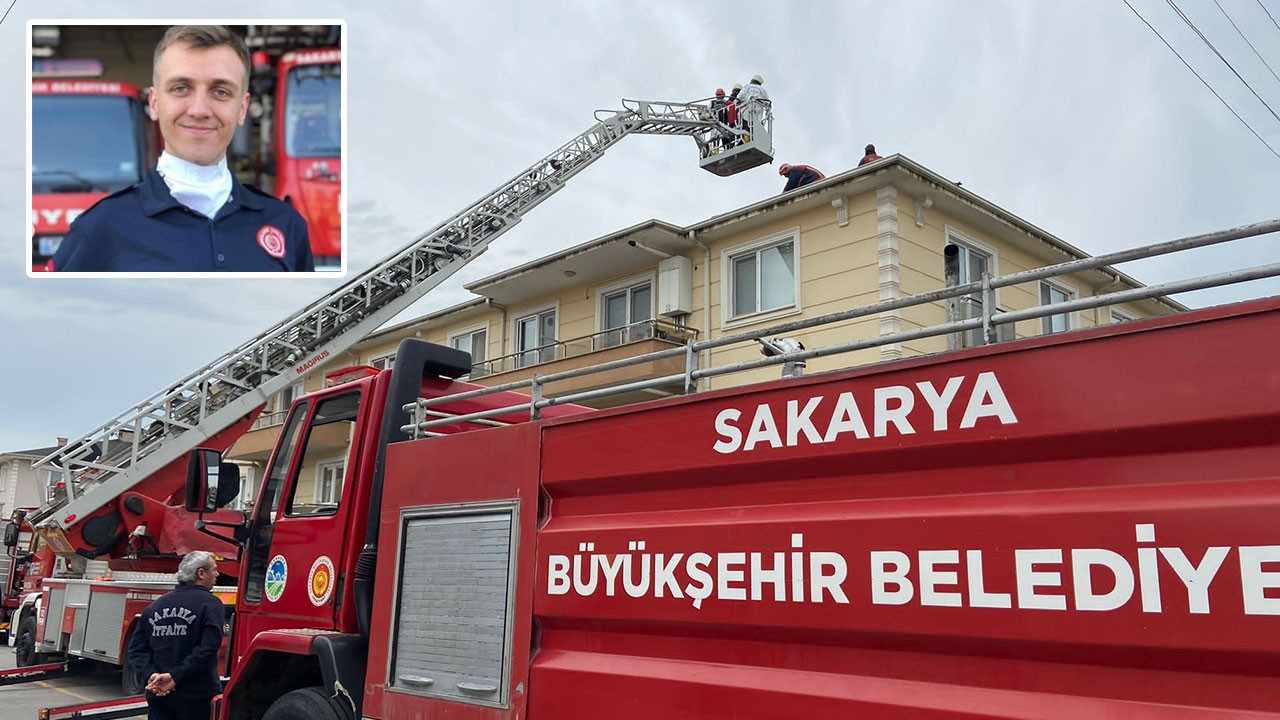 Yangına müdahale için üzerine çıktığı çatı çöken itfaiye eri yaşamını ...